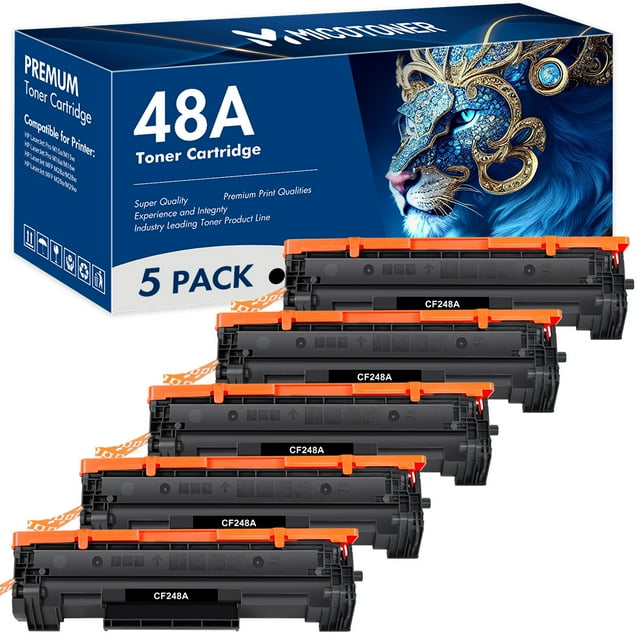 MICOTONER 5-Pack Compatible Toner Cartridge for HP 48A CF248A LaserJet ...