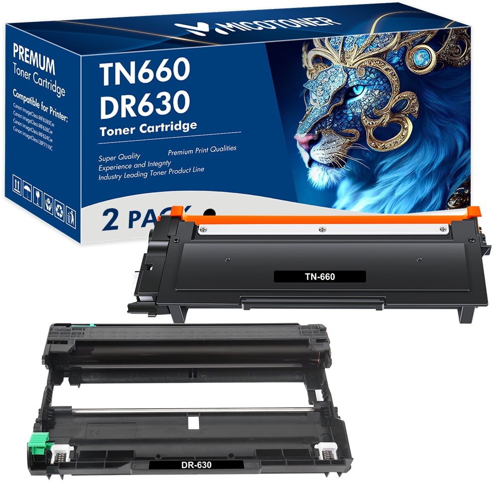 MICOTONER TN660 Toner & DR630 Drum for Brother Printer HL-L2380DW, MFC ...
