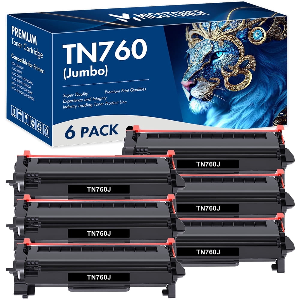 TN760 Jumbo High Yield Toner Cartridge Compatible for Brother TN760 TN ...