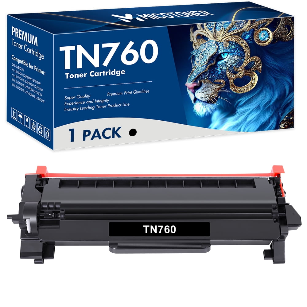 MICOTONER TN760 TN730 Toner Cartridge Compatible for Brother TN-760 ...