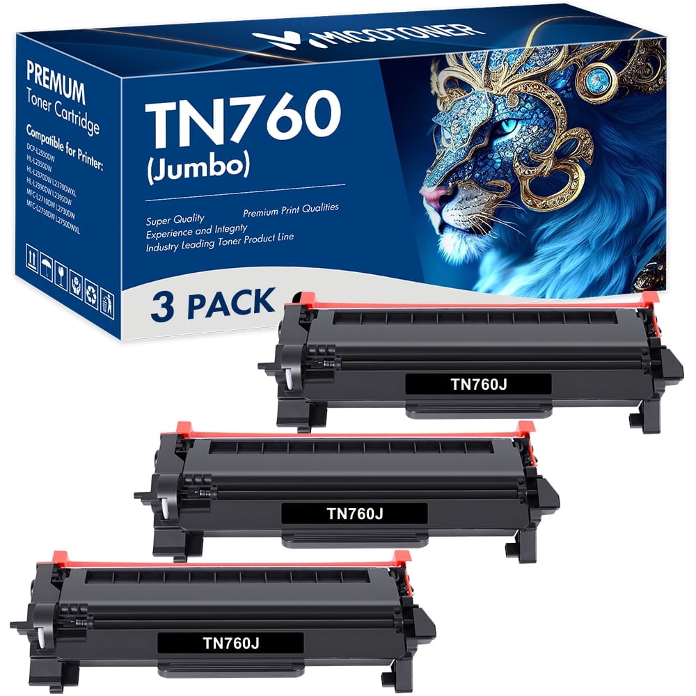 MICOTONER TN760 Toner Cartridge High Yield Jumbo Compatible for Brother ...