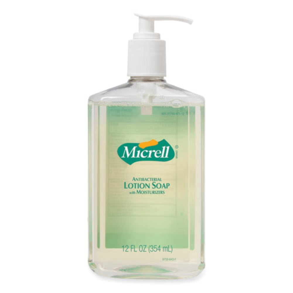 MICRELL 9759-12 12 oz. Pump Bottle Antibacterial Lotion Soap - Light ...