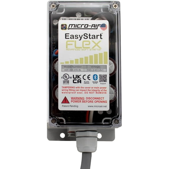 MICRO-AIR EasyStart FLEX Home AC Soft Starter 398 – Bluetooth Soft ...