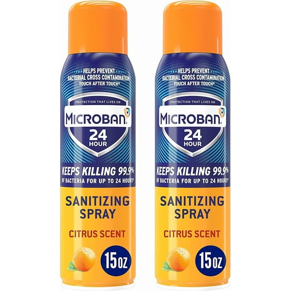 MICROBAN Disinfectant Spray, 24 Hour Sanitizing and Antibacterial ...