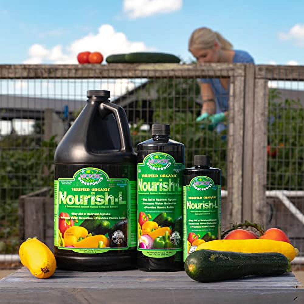 MICROBE LIFE HYDROPONICS Nourish-L Liquid Fertilizer for Hydroponics Gardening, Stimulator to ...