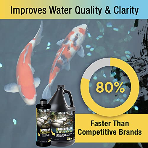 MICROBE-LIFT MLXSAG4 Sludge-Away Pond and Outdoor Water Garden Sludge and Muck Remover, Safe for ...