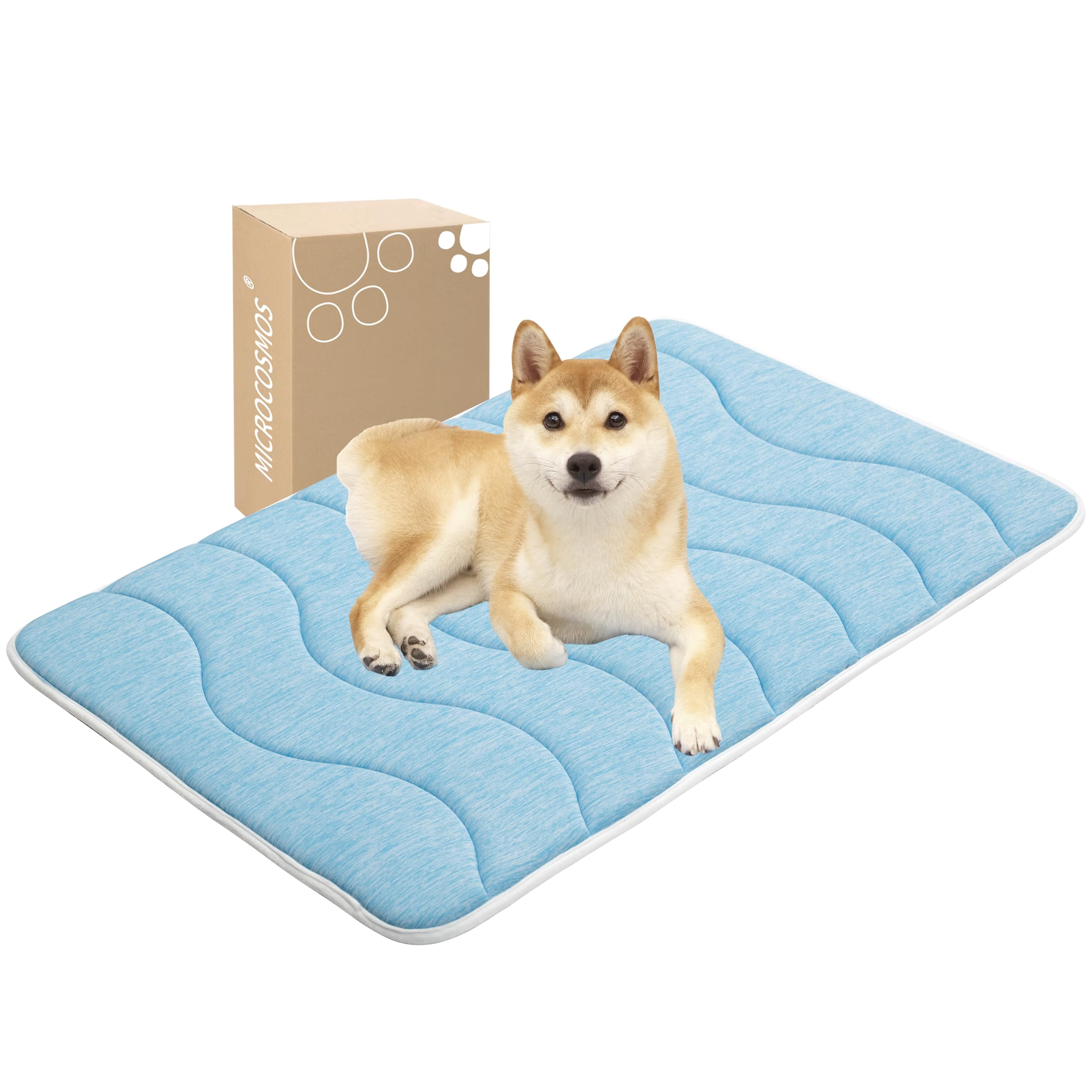 MICROCOSMOS 0.8" Thick FEV6 Cooling Dog Foam Pad & Summer Pet Sleeping ...