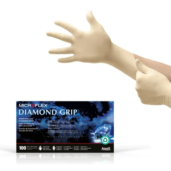 MICROFLEX Diamond Grip MF-300 Disposable Latex Gloves for Automotive ...