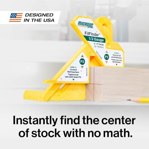MICROJIG FitFinder 1/2 Gauge - Fast, Accurate Center Point Finder for ...