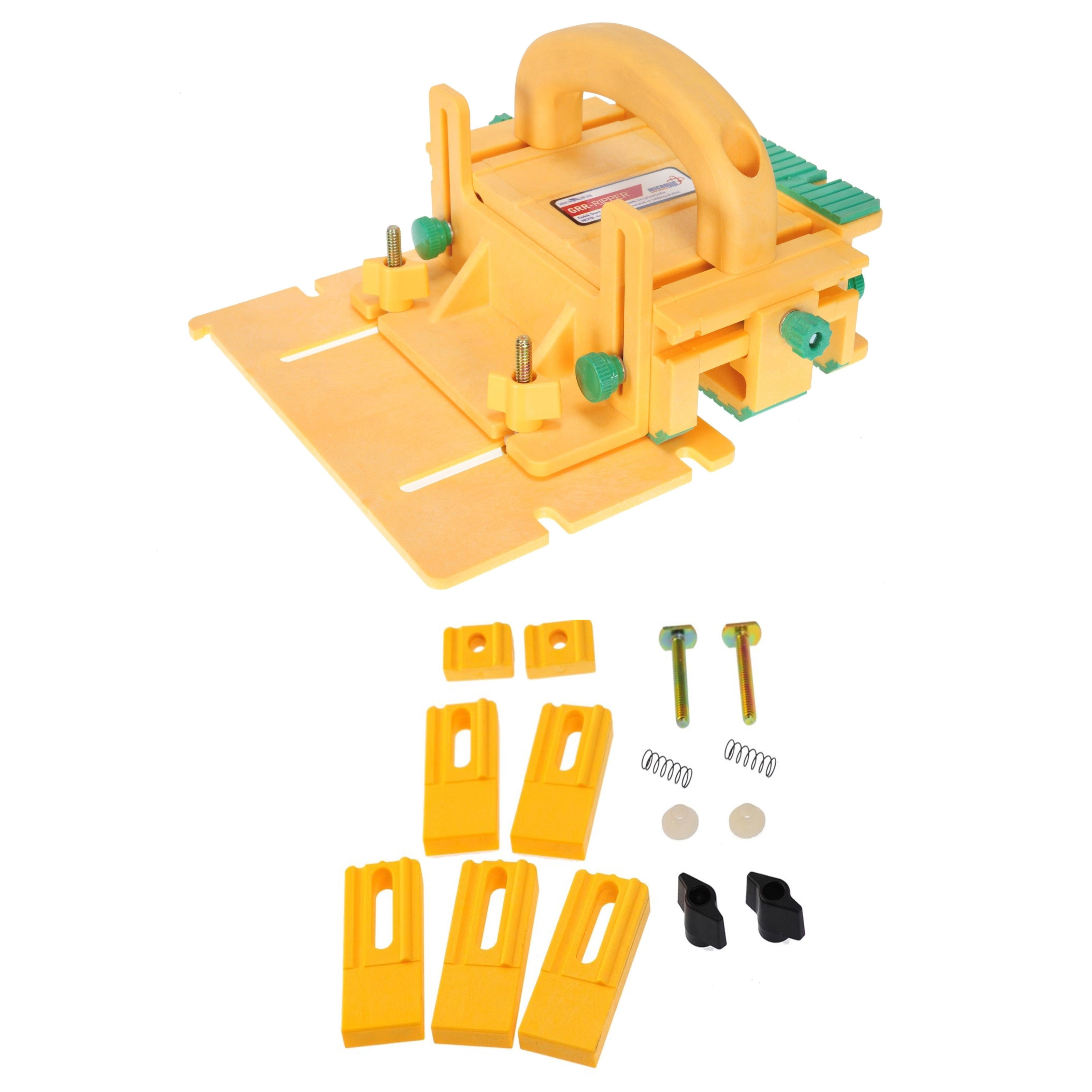 MICROJIG GRR-RIPPER GR-200 Advanced 3D Pushblock With Gravity Heel Kit ...