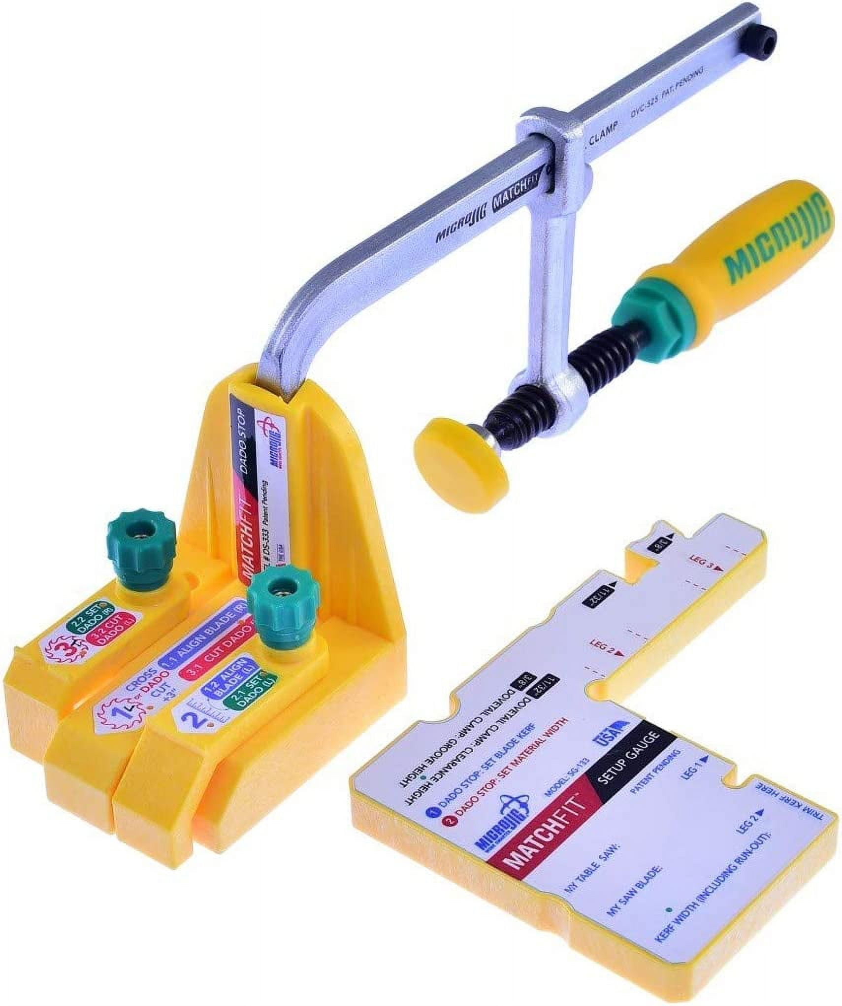 MICROJIG GRR-RIPPER MF-1004 Match Fit Dado Stop Pro, Yellow - Walmart.com