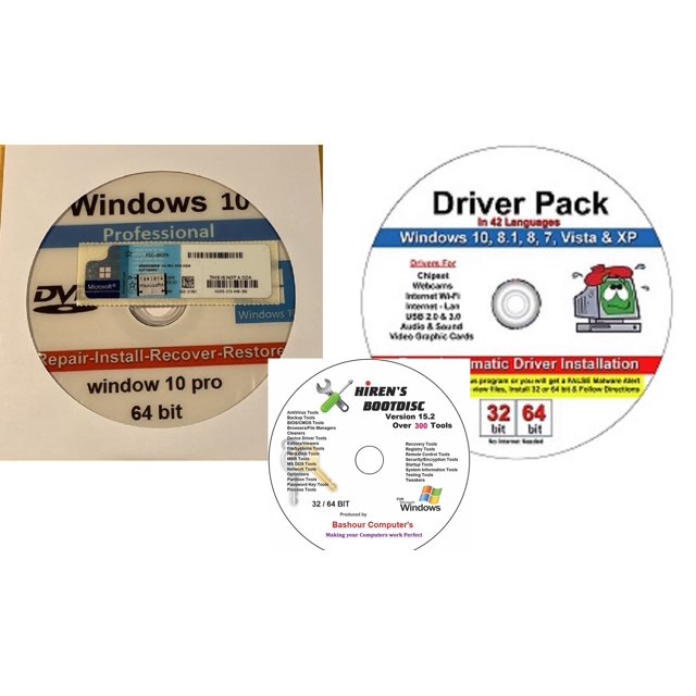 MICROSOFT WINDOW 10 PRO PRODUCT KEY LABEL WITH A FREE CD FOR 64 BIT ...