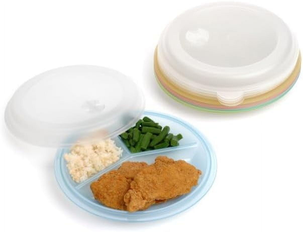 MICROWAVE DIVIDED WITH VENTED LIDS (SET OF 8 IN ASSORTED COLORS ...