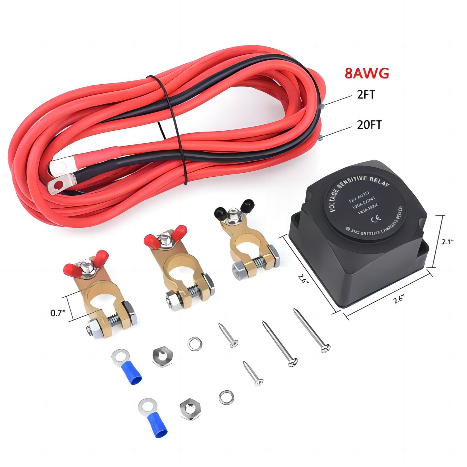 MICTUNING 12V 140 Amp Dual Battery Isolator - Voltage Sensitive Relay ...