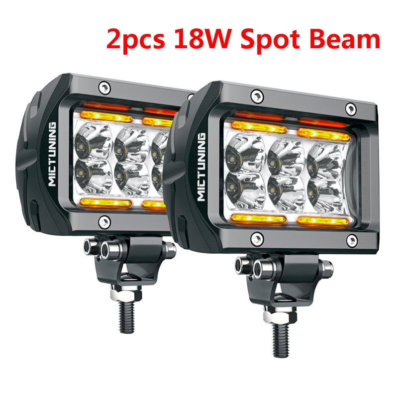 MICTUNING Car Led Work Light Bar Unlimited~GO K1 4 18W LED Flood Work ...