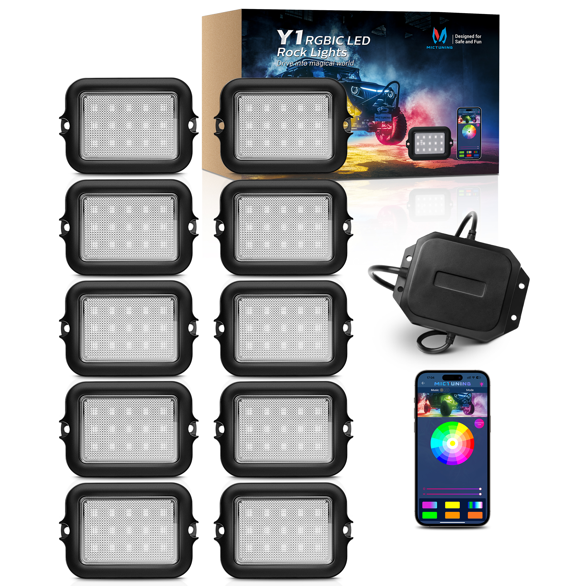 MICTUNING Rocker Style Dual USB Car Voltmeter Monitor with Blue LED ...