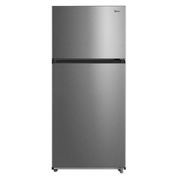 MIDEA 18 CF Top Mount Refrigerator, Glass Shelves, Ice Maker Ready ...