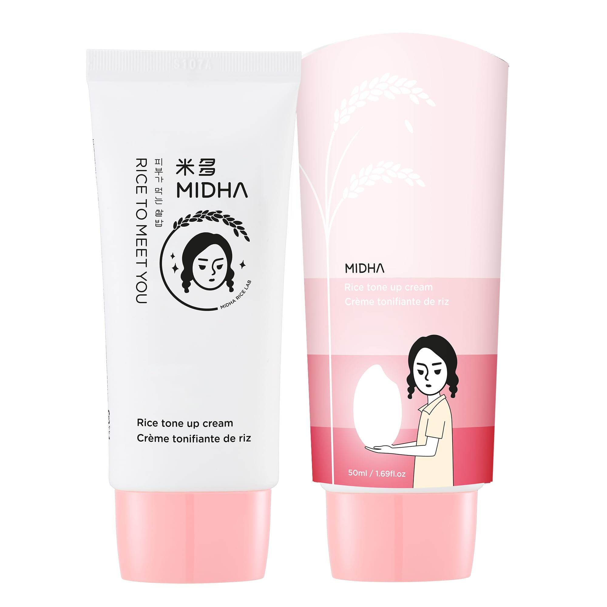 MIDHA Rice Tone Up Cream - instantly brightening and toning cream, 70% Rice Bran water, Instant ...