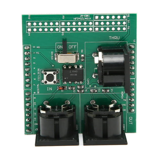 MIDI Adapter Board Serial to MIDI Module 24Pin RUN PGM Switch MIDI ...