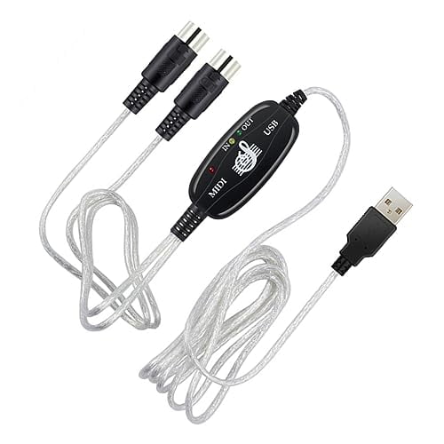 MIDI Cable to USB Converter,2m/79in,2 in 1 PC to Synthesizer Music ...