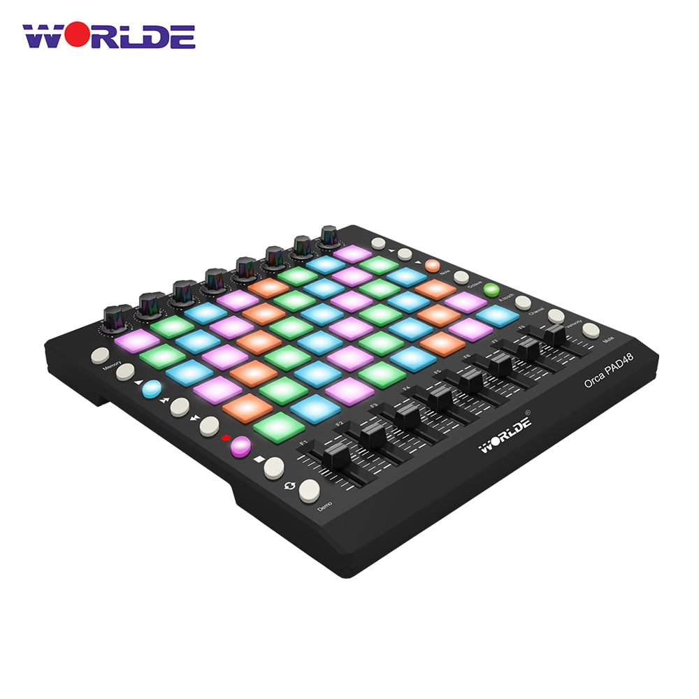 MIDI keyboard,Pad48 Portable Pads 8 Knobs 16 Buttons 8 Portable Usb ...