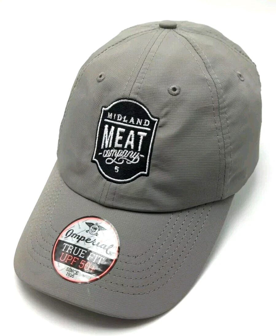 MIDLAND MEAT COMPANY Texas hat lightweight gray adjustable cap ...