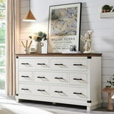 MIDODO 7 Drawers Dresser for Bedroom, Wood Large Multi-urpose Chest of ...