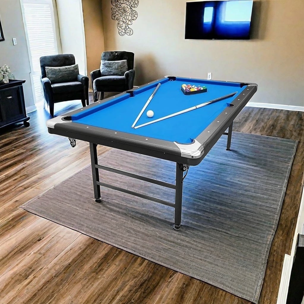 MIDODO 7ft Billiards Table, Portable Foldable Pool Table, Includes ...