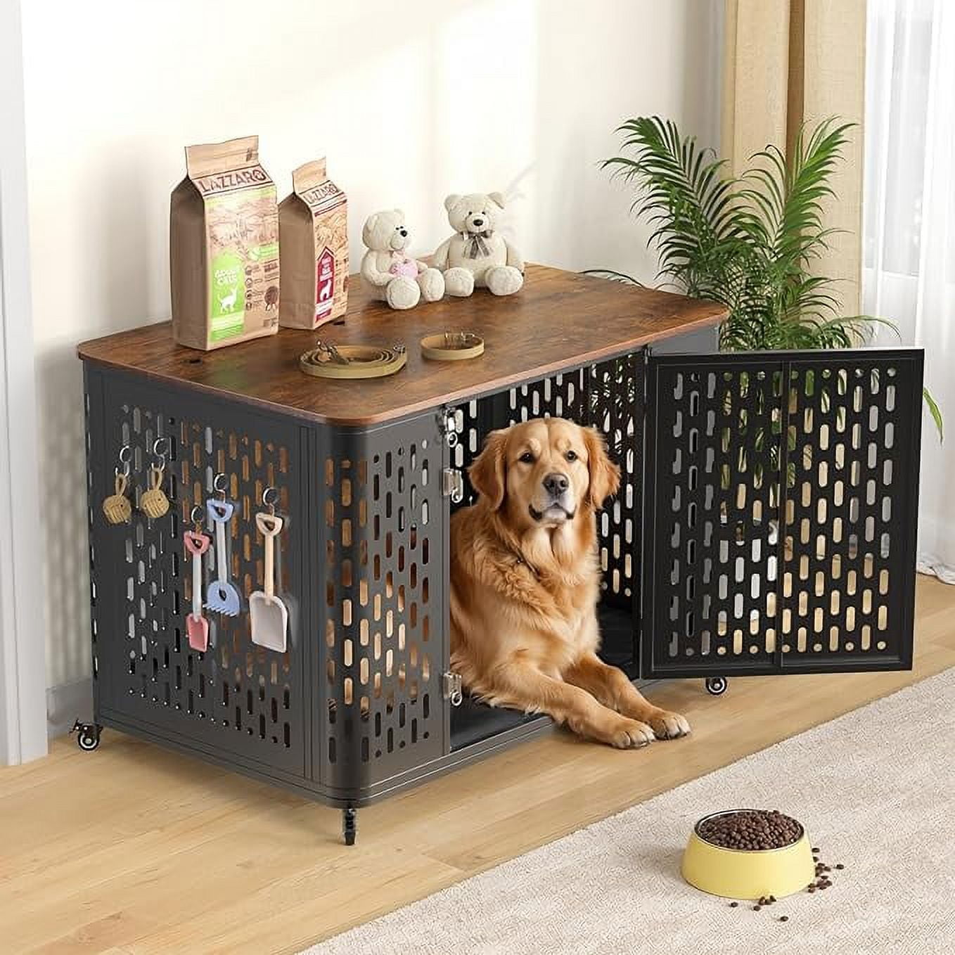 MIDODO Dog Crate Furniture for Large and Medium Dogs, 43.7 Inch Dog ...