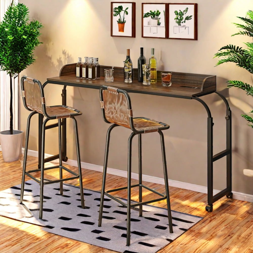 MIDODO Overbed Table with Charging Station, Desk Over Bed Table ...