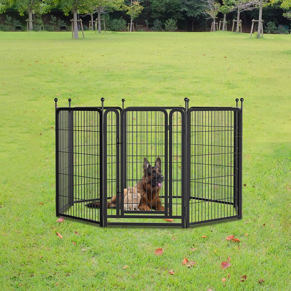 MIDOQIN Dog Playpen 8 Panels 40"" Heavy Duty Metal Dog Pen, Dog Fence ...