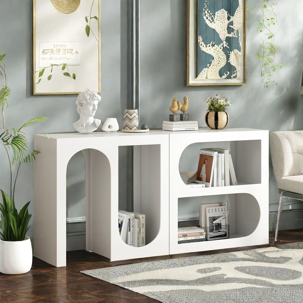 MIDOQIN Minimalism Modular Entryway Console Table with Rectangular ...