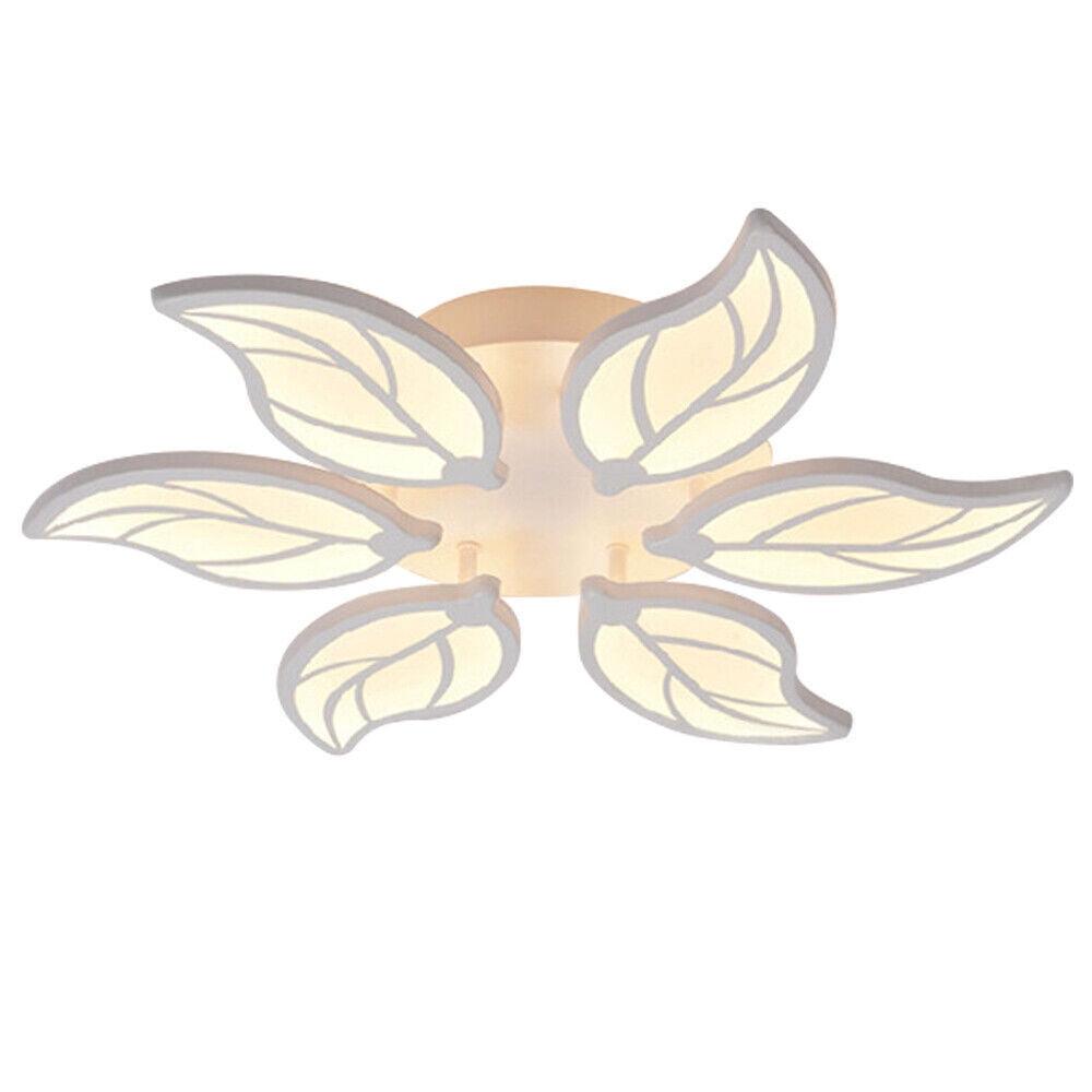 MIDUO 6 Leaf Chandelier Fixtures Modern Acrylic LED Ceiling Light ...
