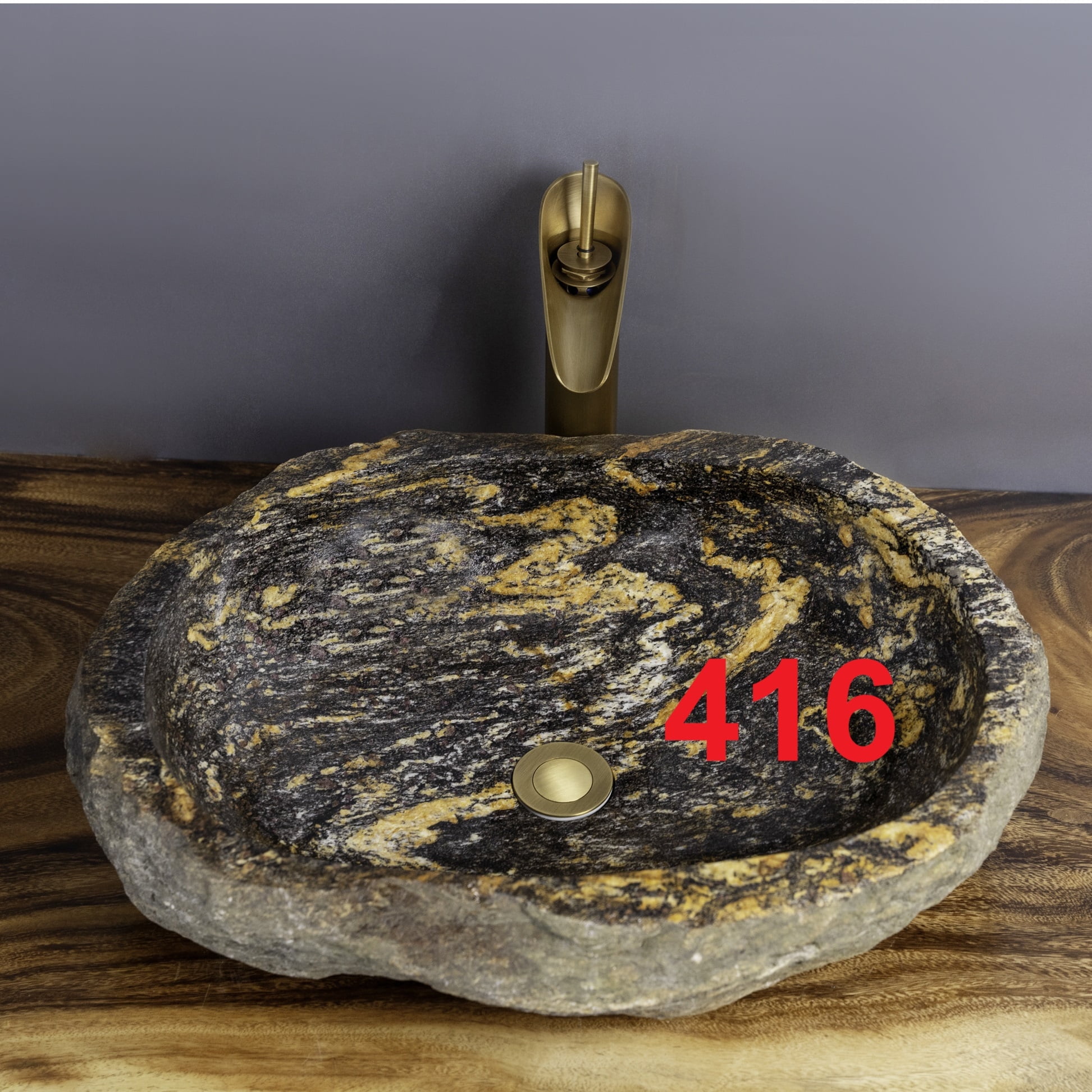 MIDUSO 100% Handcrafted Irregular River Stone Vessel Sink, Stone Vessel ...