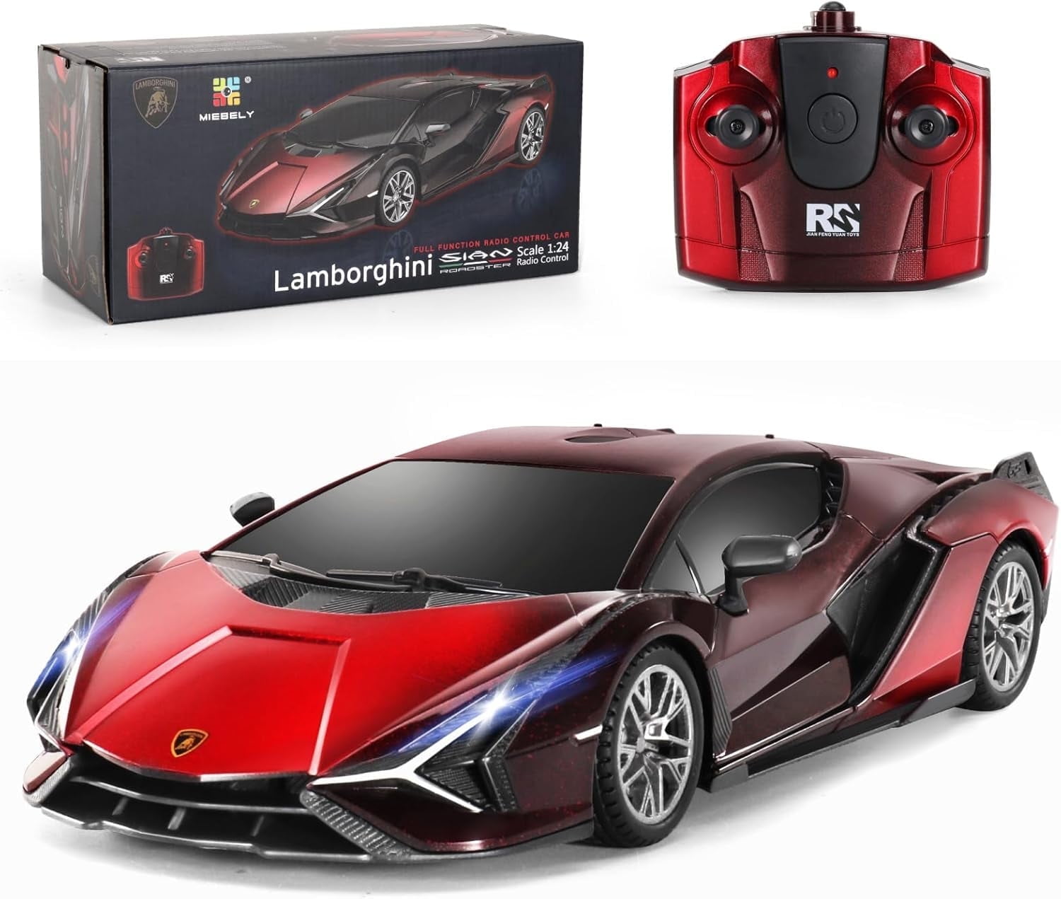 Miebely Lamborghini RC Car - 1:24 Scale Lambo Toy Car 3.7V 500mAh, Sián ...