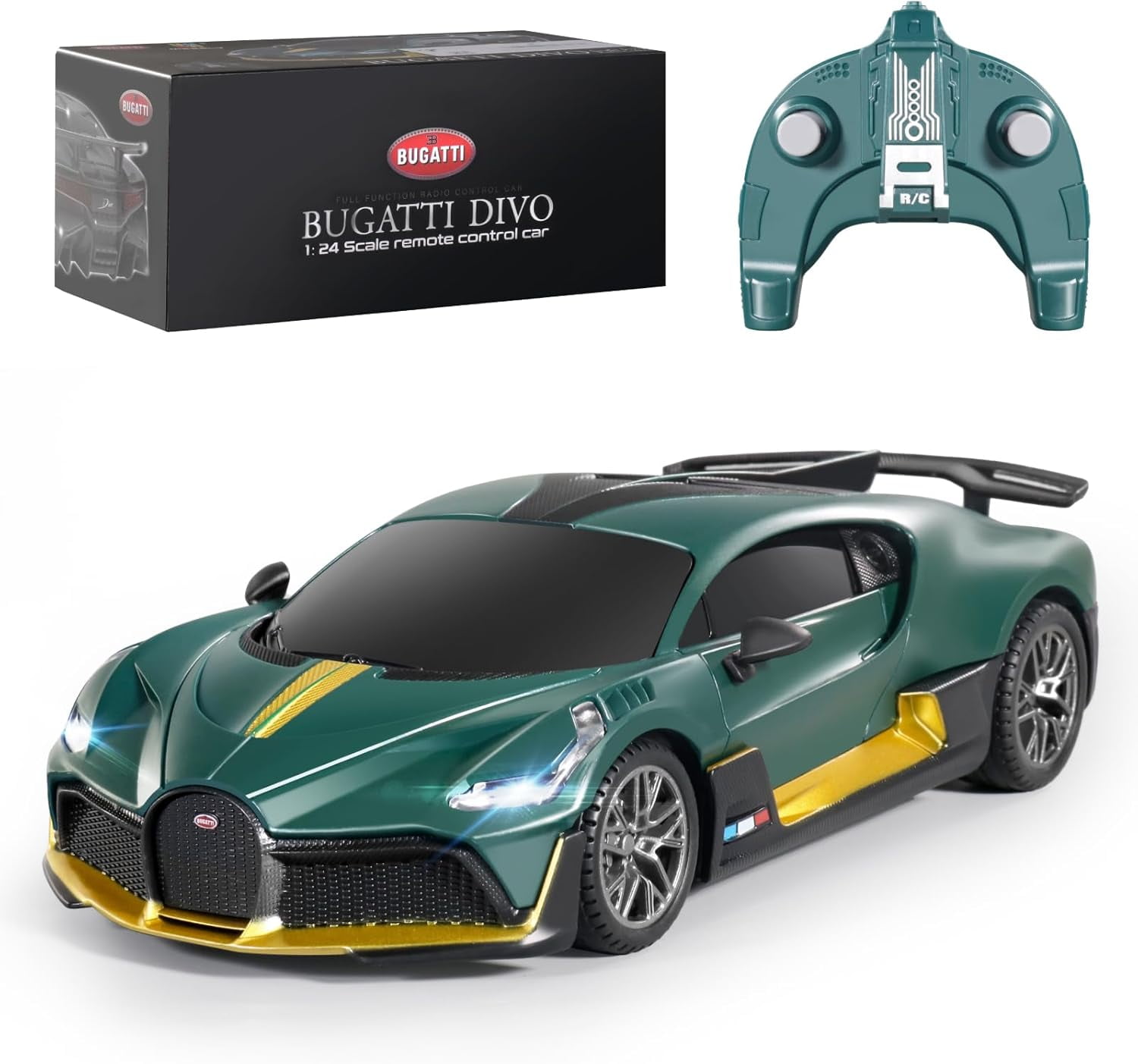 MIEBELY Remote Control Car - 1/24 Scale Fast Rc Race Car, Bugatti Divo ...
