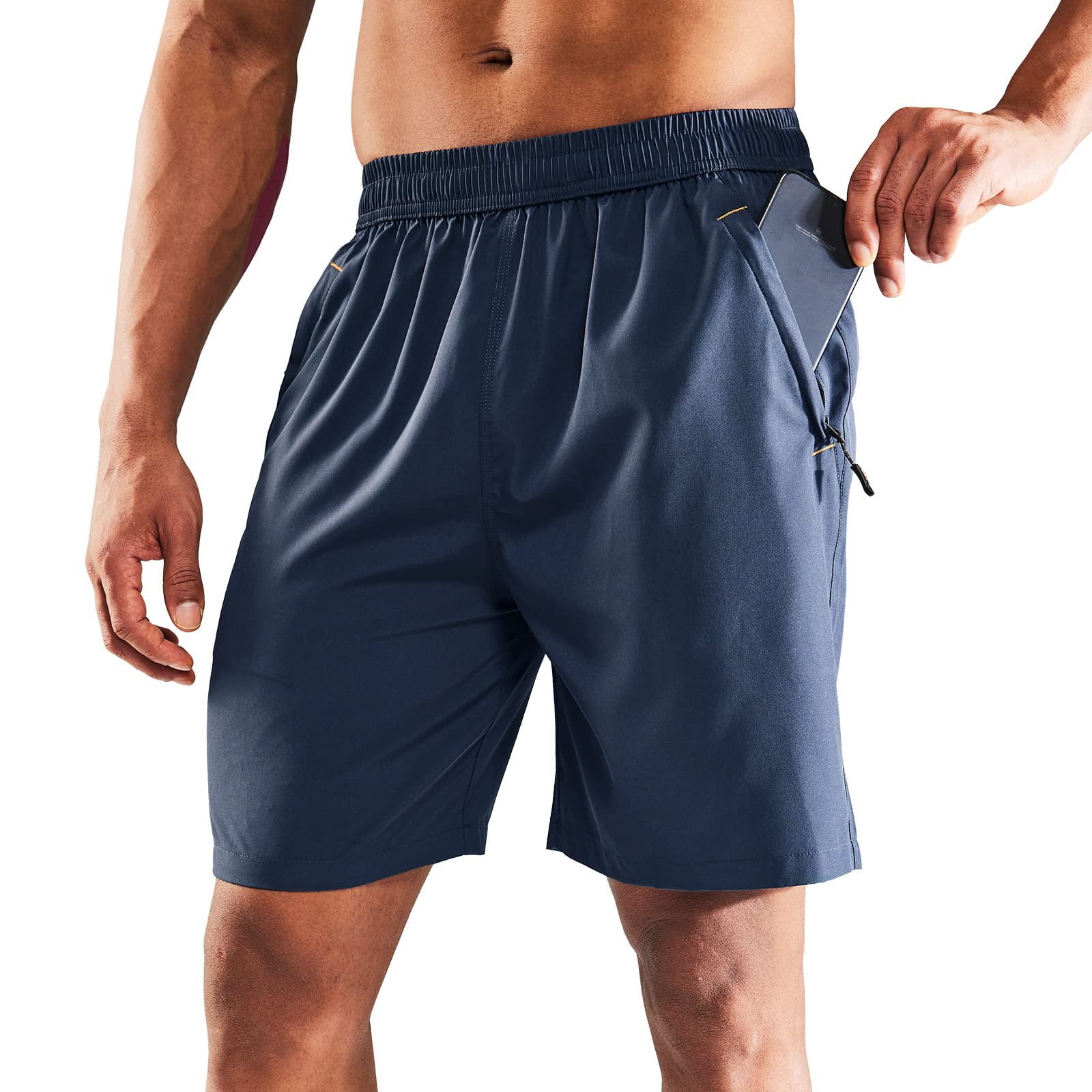 MIER Men's Athletic Shorts Dry Fit Workout 7" Lightweight Sports Gym ...