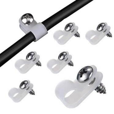 QualGear 12mm Cable Clips, Black, 100 Pack, CC12-B-100-P - Walmart.com