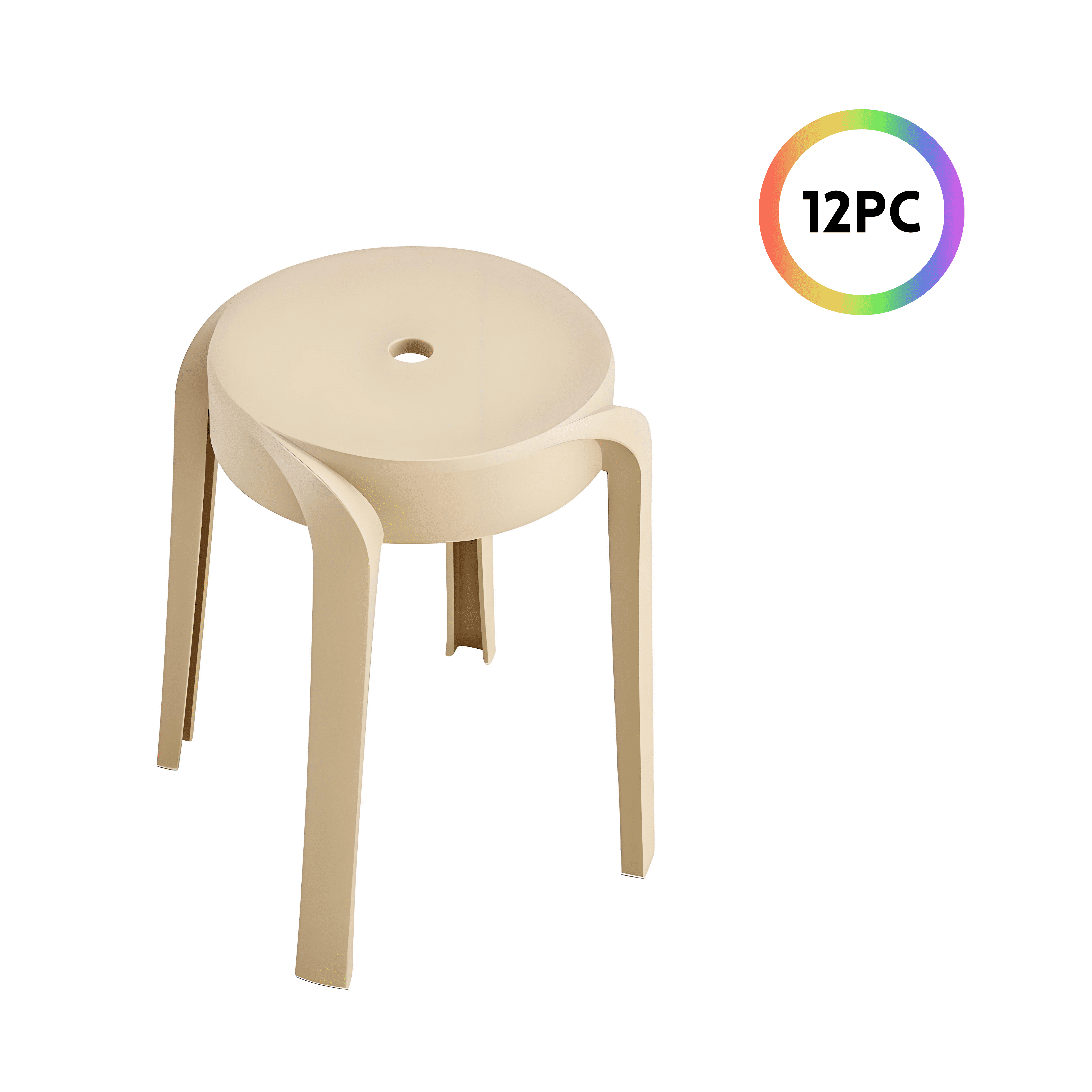 MIFI 12 Pack Stackable Classroom Stools Plastic Stools Nesting Stools ...