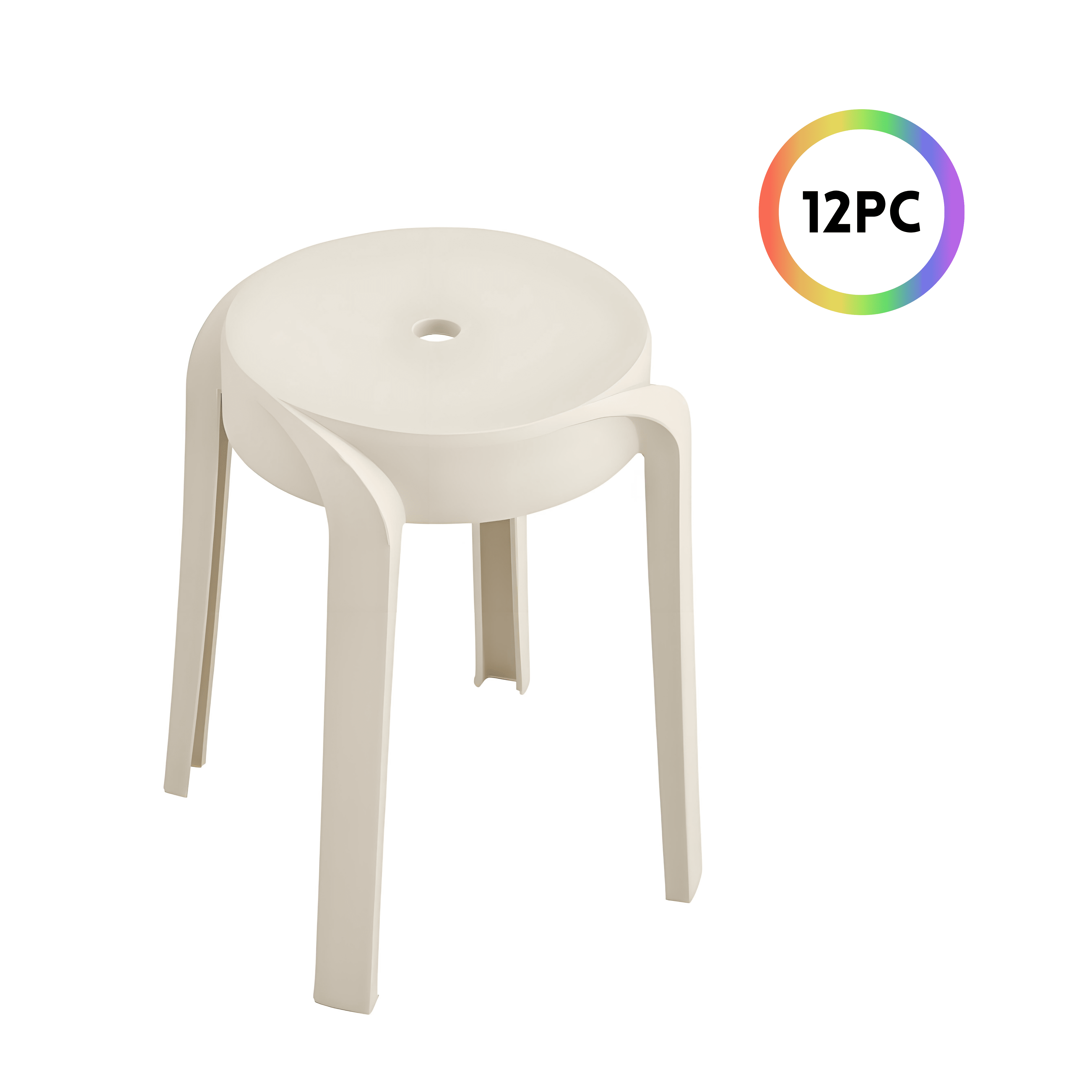 MIFI 12 Pack Stackable Classroom Stools Plastic Stools Nesting Stools ...