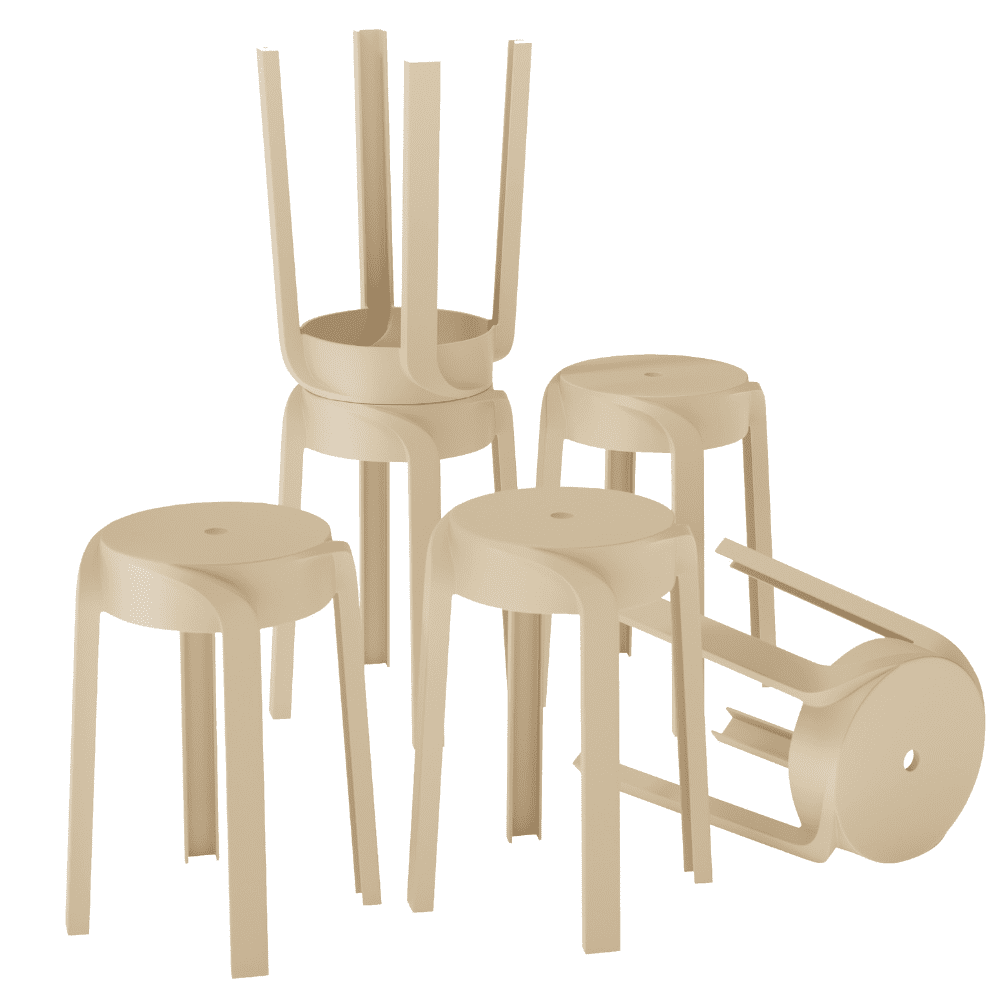 MIFI 6 Pack Stackable Classroom Stools Plastic Stools Nesting Stools ...