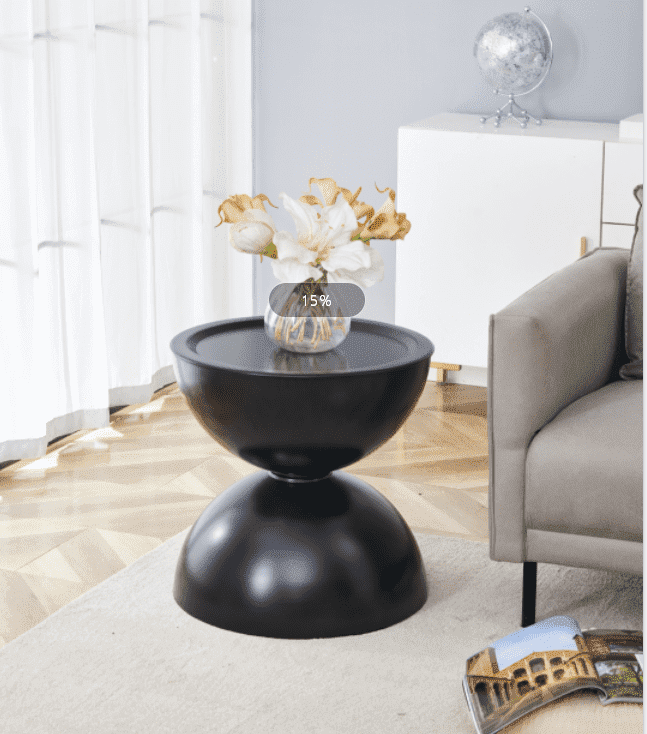 MIFI Black Small Coffee Tables , Small Round Side Table for Living Room ...