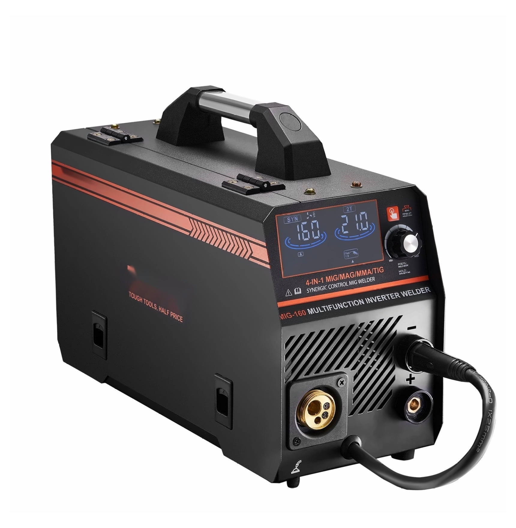 MIG Welder 160 Amp 4-in-1 Welding Machine, Gas MIG/Flux Core/Stick/Lift ...
