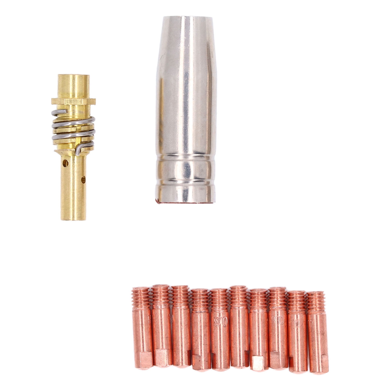 MIG Welding Contact Tip Nozzle Kit, 15AK Style, Durable Copper Brass ...