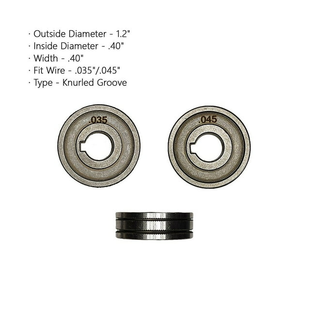 Mig Welding Wire Feeding Roll V U Knurl Groove Drive Roll .023 .030 ...