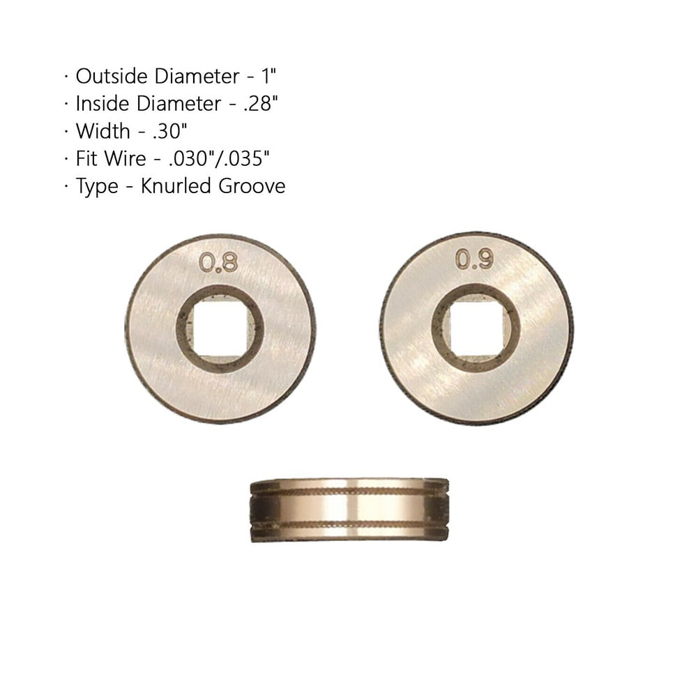 MIG Welding Wire Feeding Roll V U Knurl Groove Drive Roll .023 .030 ...