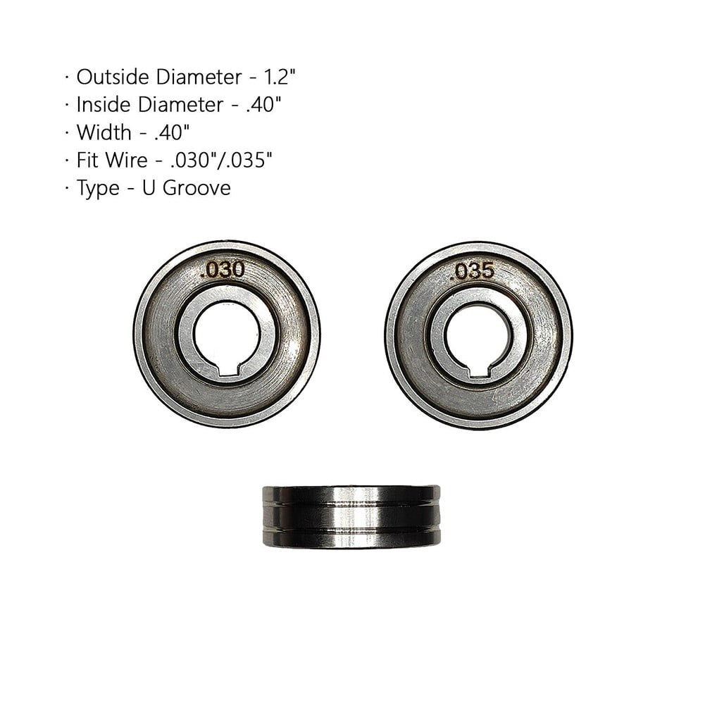 MIG Welding Wire Feeding Roll V U Knurl Groove Drive Roll .023 .030 ...