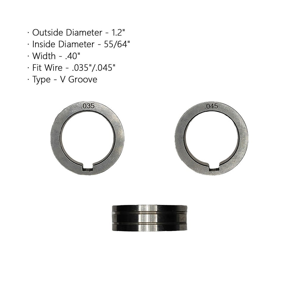 MIG Welding Wire Feeding Roll V U Knurl Groove Drive Roll .023 .030 ...