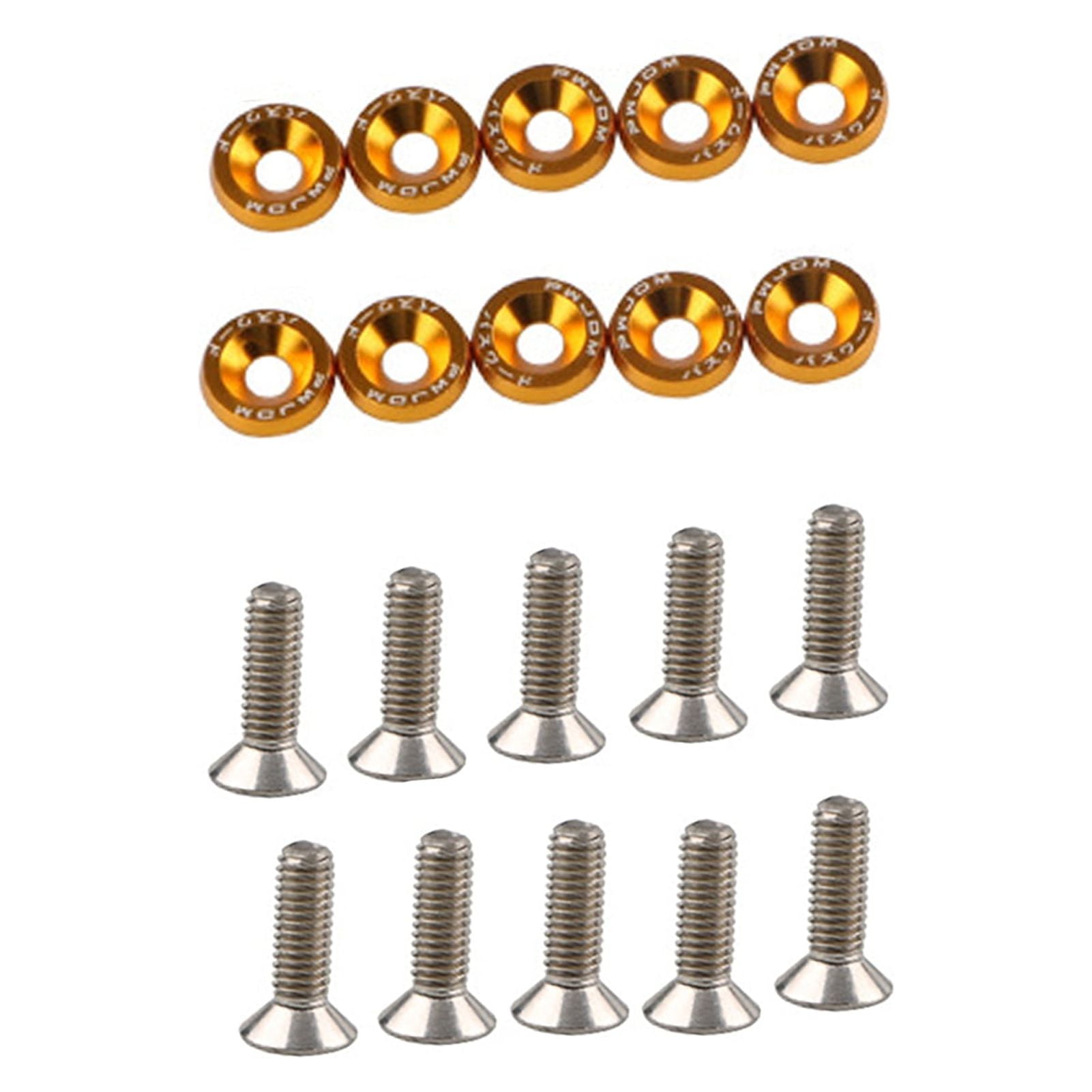 MIGAINO 1 Set M6 Stable Bolt Washer Bright-colored Stainless Steel ...