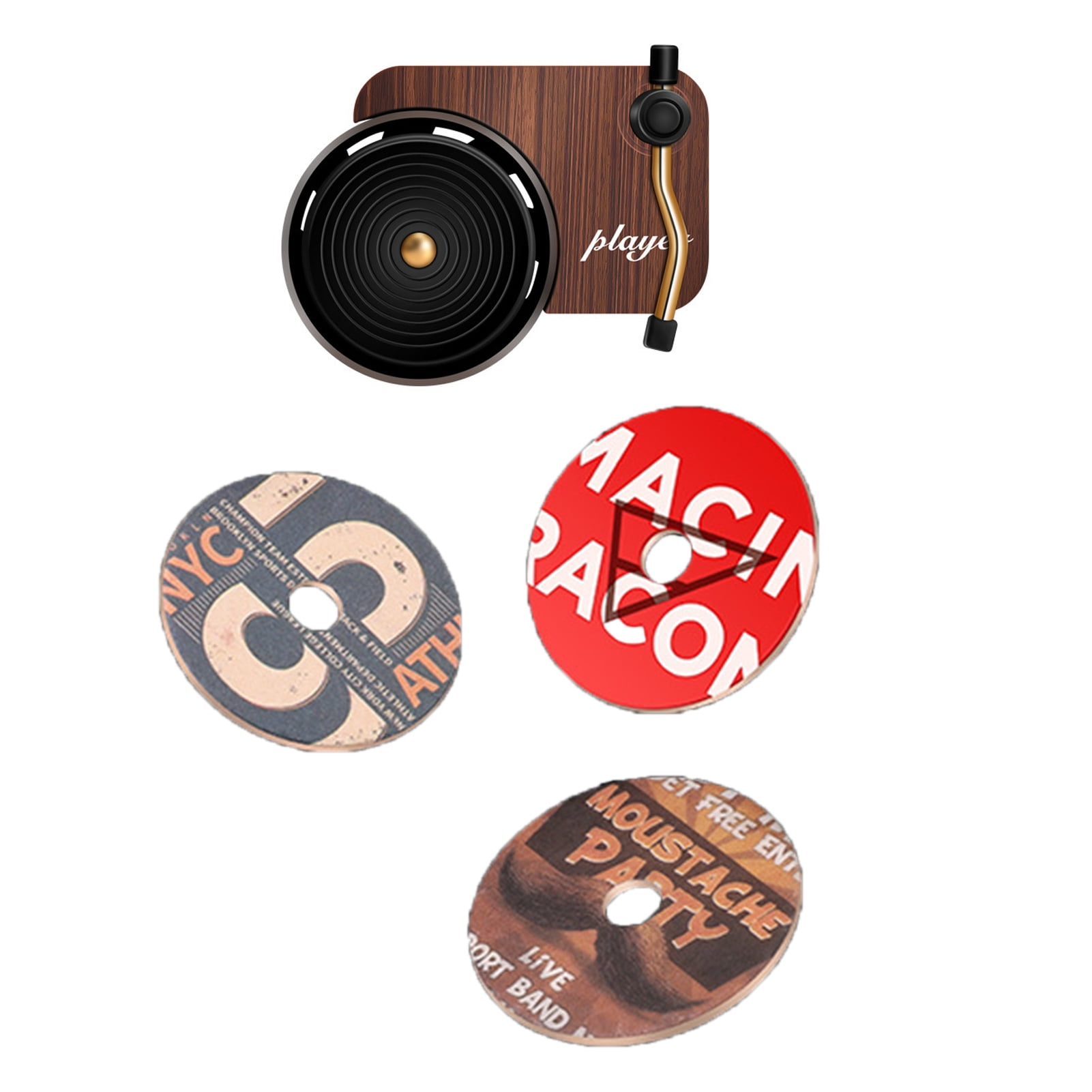 MIGAINO Car Air Freshener Fragrance Diffuser Phonograph Record Player ...